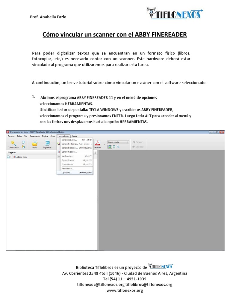 01 Cómo Vincular Scanner Con El ABBY Fine Reader | PDF | Equipo de ...