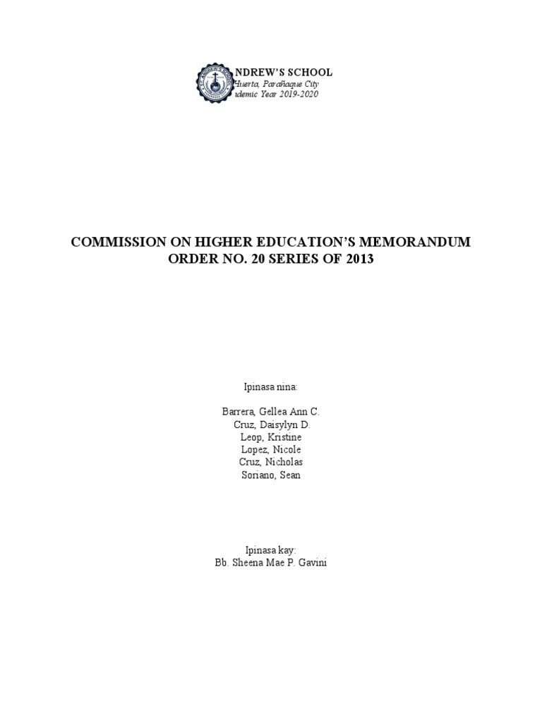 Ched Memorandum | PDF