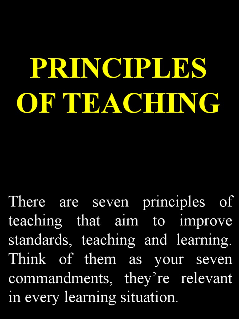 Seven Teaching Principles for Success | PDF | Learning | Emotions