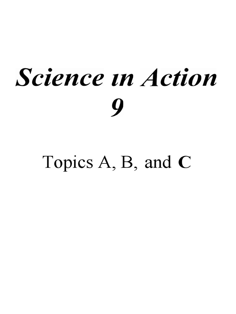 (Book) Science 9 Lesson Plan - Topics ABC (Science in Action) | PDF ...