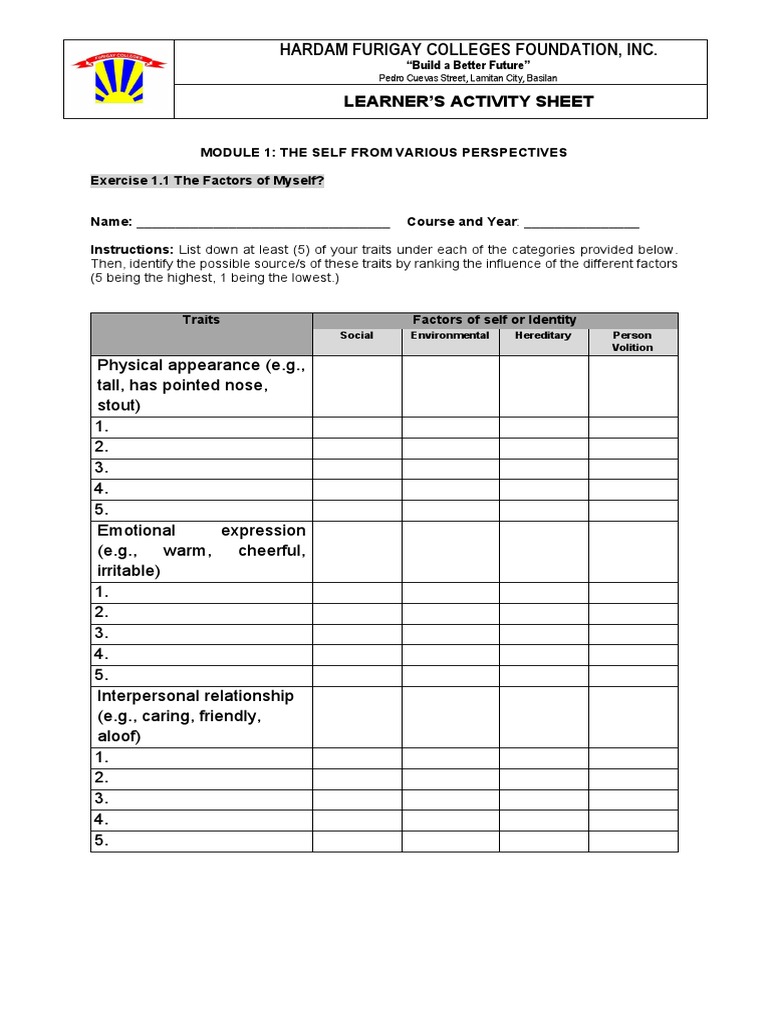 Module 1 Worksheet | Download Free PDF | Mind | Idea