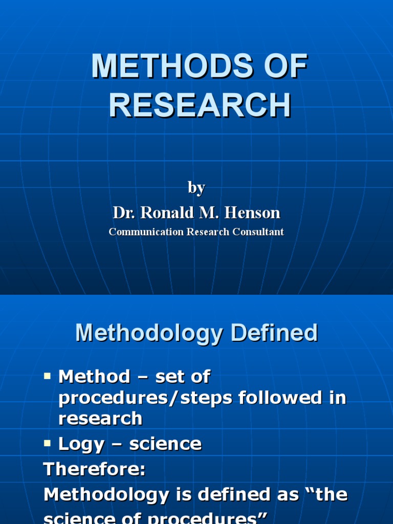 MPA RES 1 - Methods of Research | PDF | Survey Methodology | Sampling ...