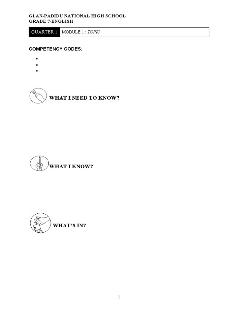 What I Need To Know?: Quarter 1 | PDF | Career & Growth
