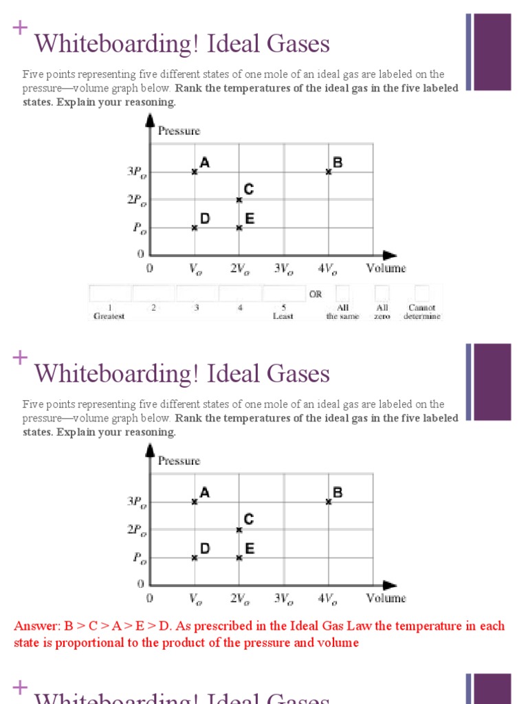 Ap Phys 2 - Class Starter - Unit 4 - Quiz - Ideal Gases Ideal Gas ...