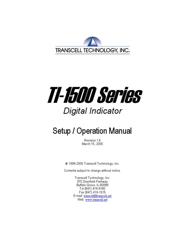 TI-1500 Series: Digital Indicator | PDF | Electronic Engineering ...
