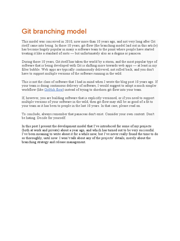 Git Branching | PDF | Computing | Software