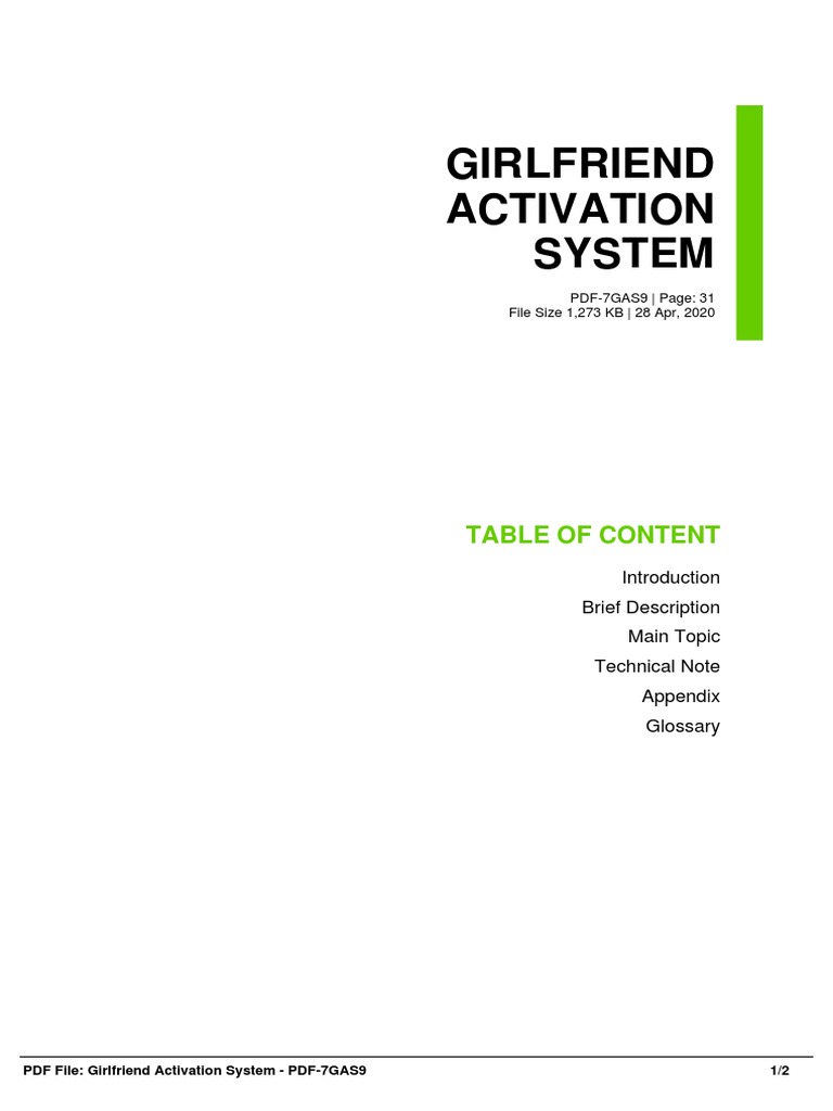 Girlfriend Activation System PDF Guide | PDF