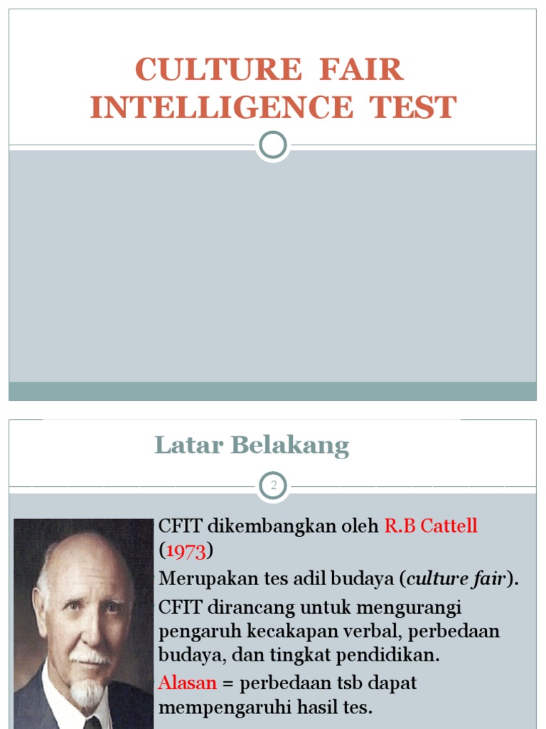 Culture Fair Intelligence Test - Rev | PDF