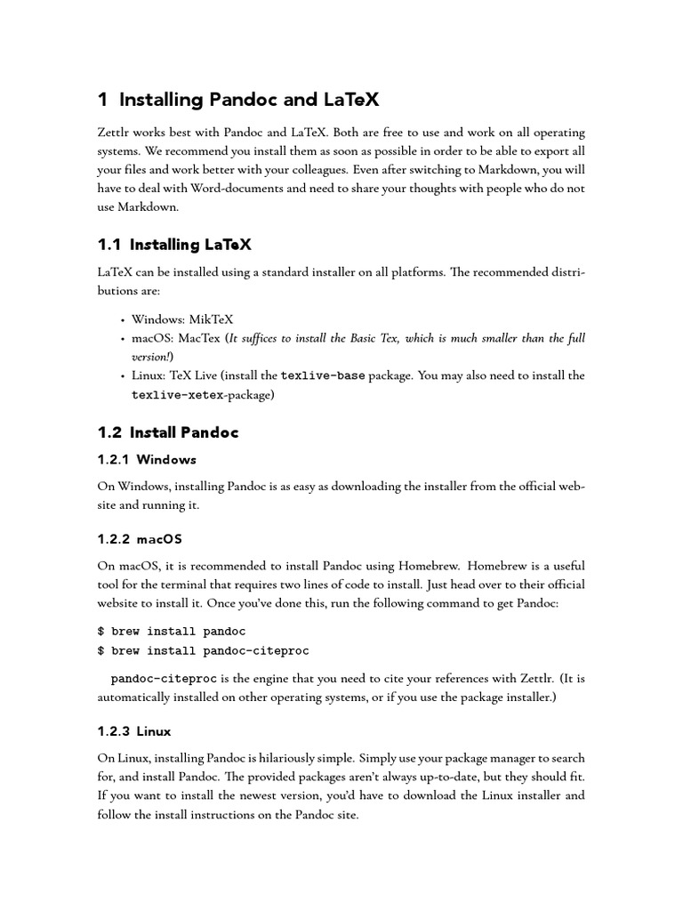 Pandoc and LaTeX Guide | PDF