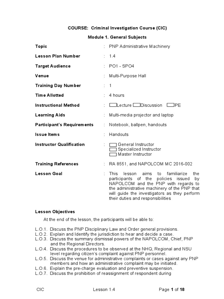 Navigating Police Discipline: A Guide to the Administrative Machinery ...