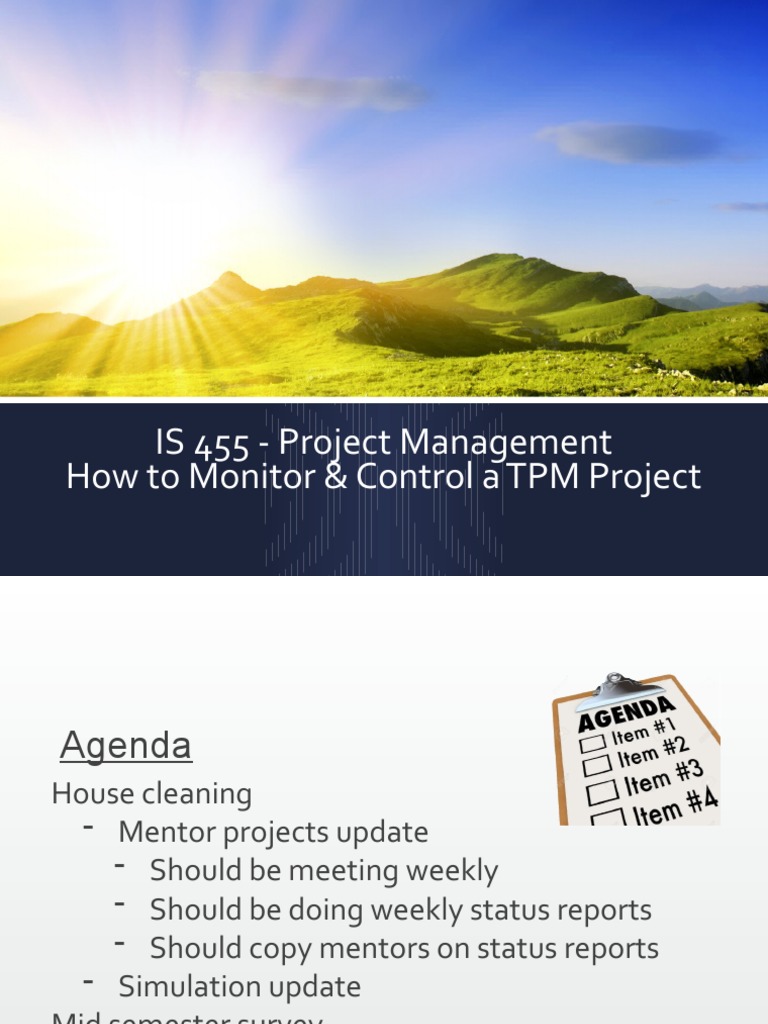 Class 17and18 Ch07 How To Monitor and Control A TPM Project - SV | PDF ...