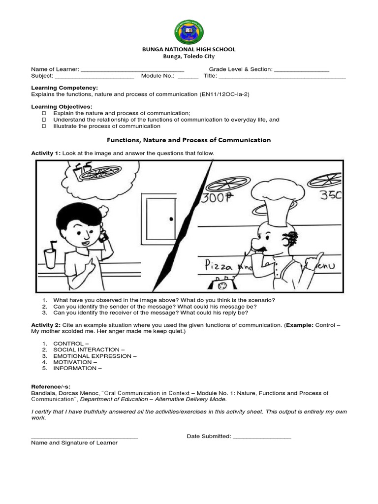 Module 1 Activity Sheet Occ Pdf Pdf