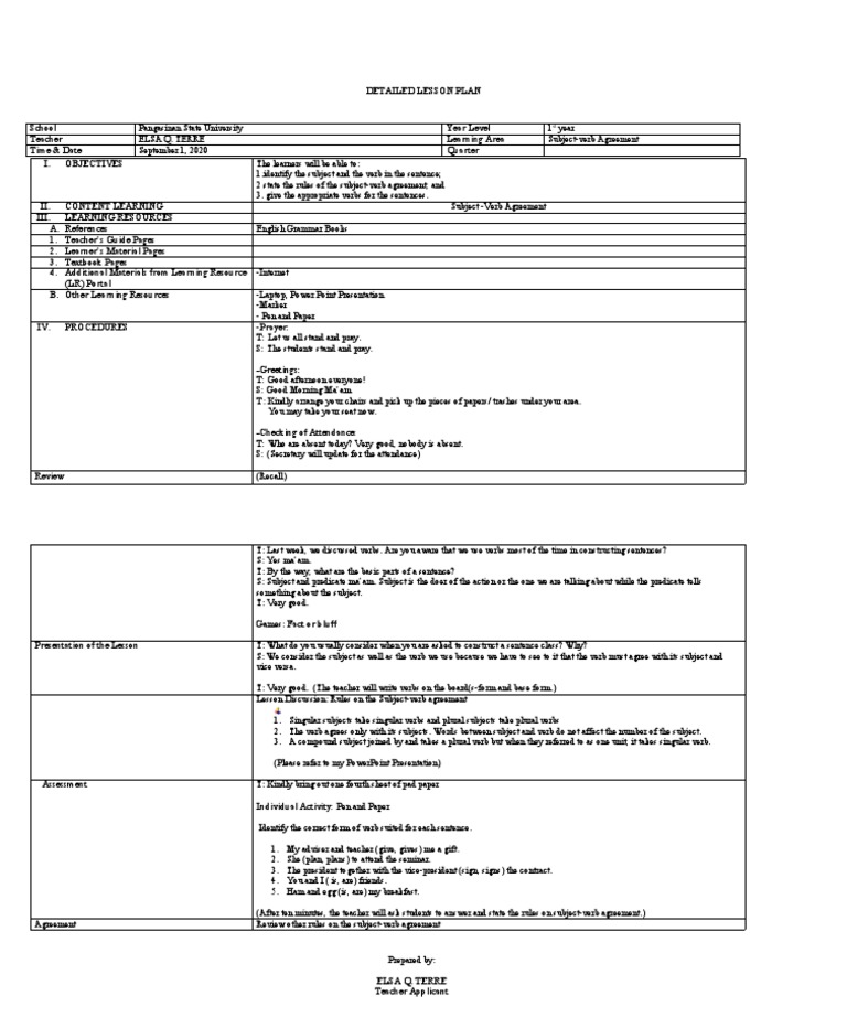 Elsa Demo | PDF | Subject (Grammar) | Verb