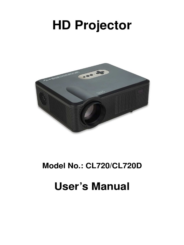 Excelvan CL720D LED Projector English User Manual | PDF | Menu ...
