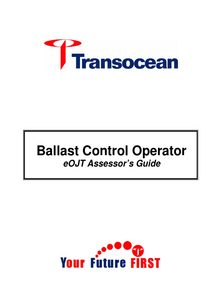 Ballast Control Operator: eOJT Assessor's Guide | PDF | Firefighting ...