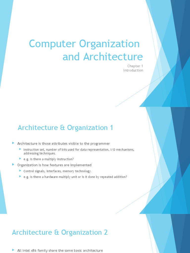 Computer Organization and Architecture | PDF | Central Processing Unit ...