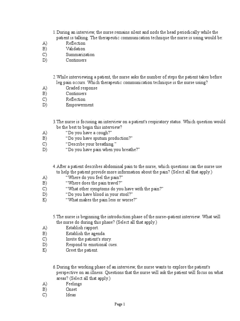 BATES TEST BANK CHAPTER 3.pdf | Interview | Medical Record