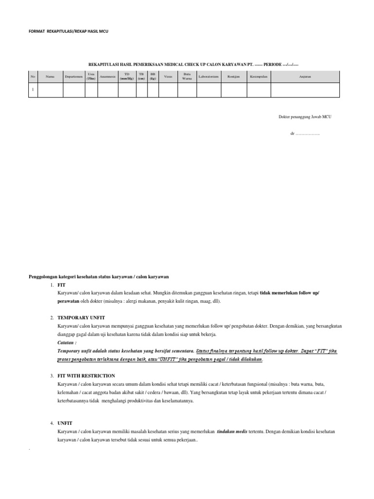 Format Rekapitulasi | PDF