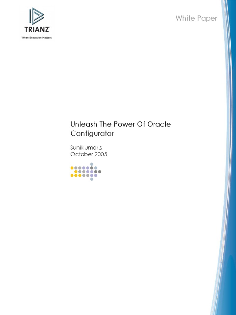 Unleash The Power of Oracle Configurator: White Paper | PDF | Oracle ...
