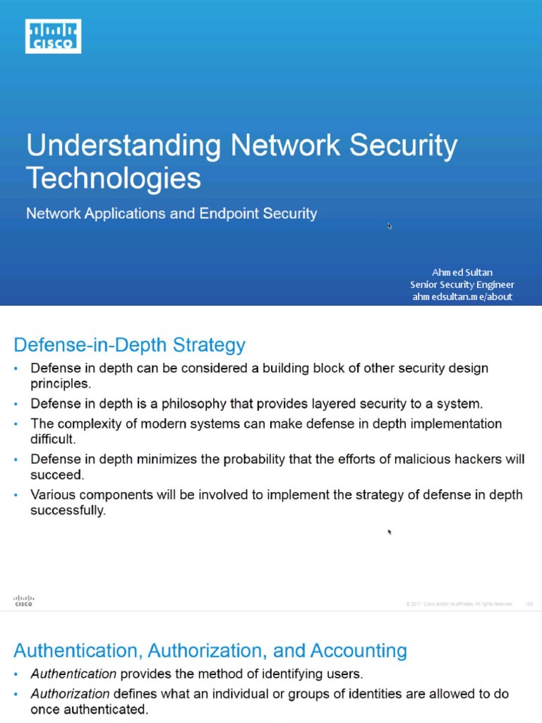 09 - Understanding Network Security Technologies | PDF