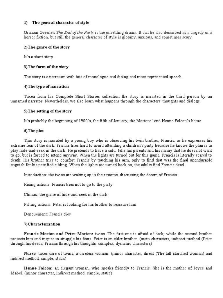 The End of The Party | PDF | Narration