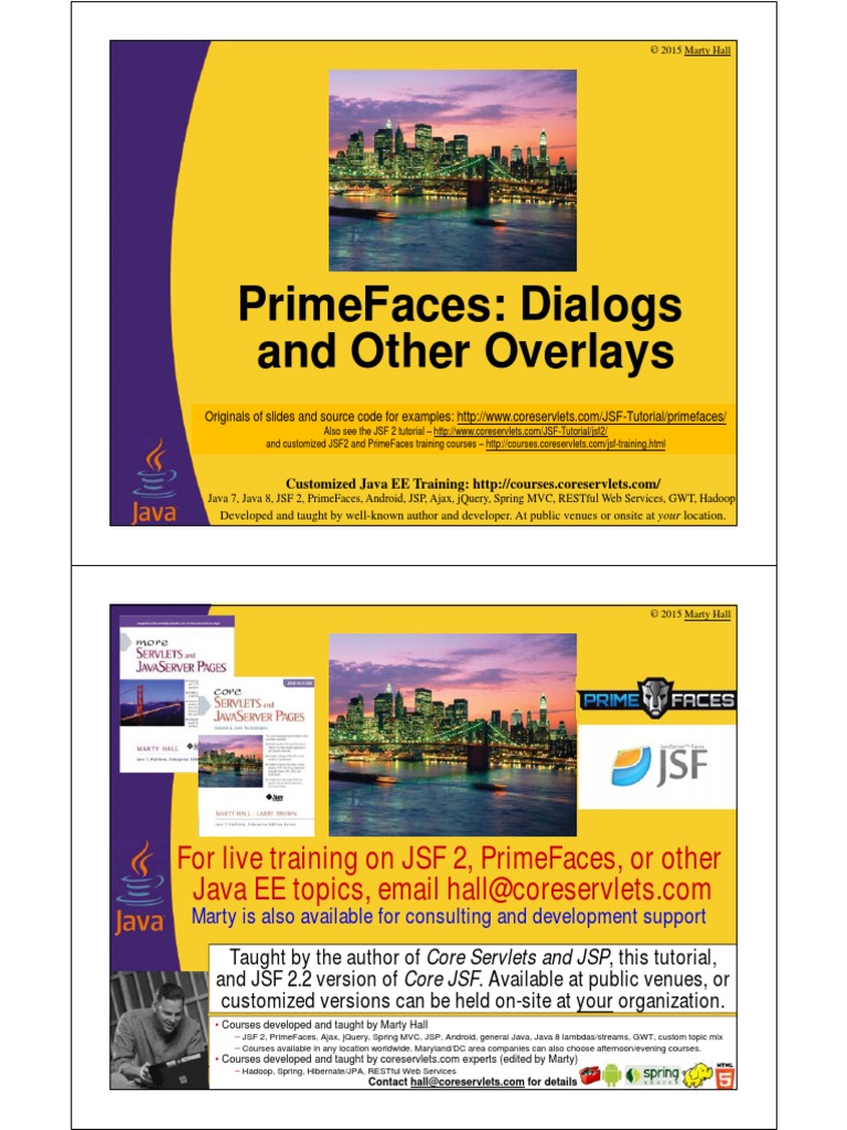 PrimeFaces Overlays and Popup Windows | PDF | Java Server Faces ...