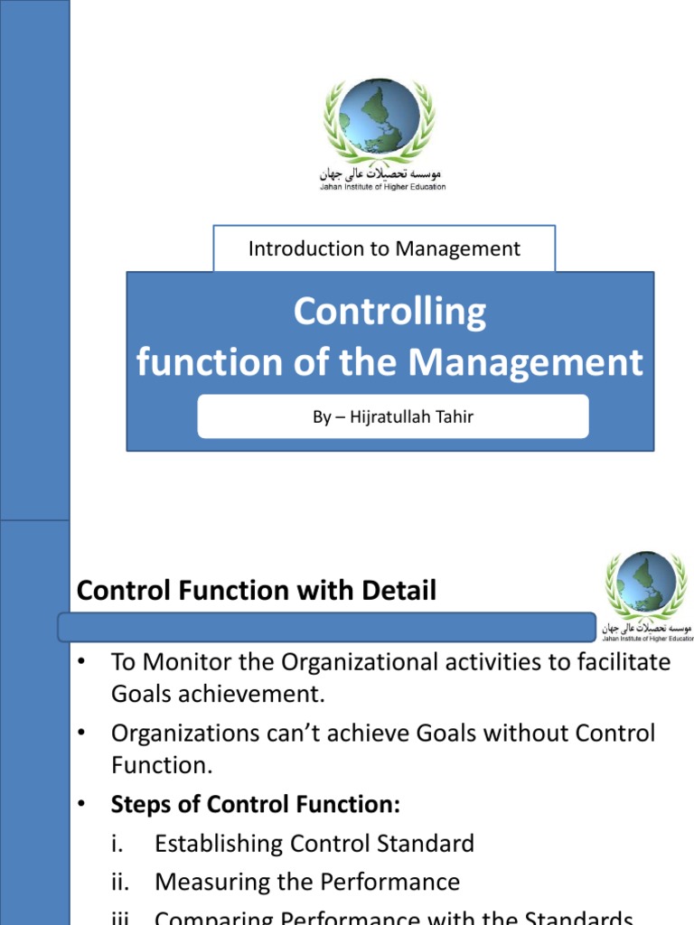 Controlling Function of The Management | PDF | Recruitment | Decision ...
