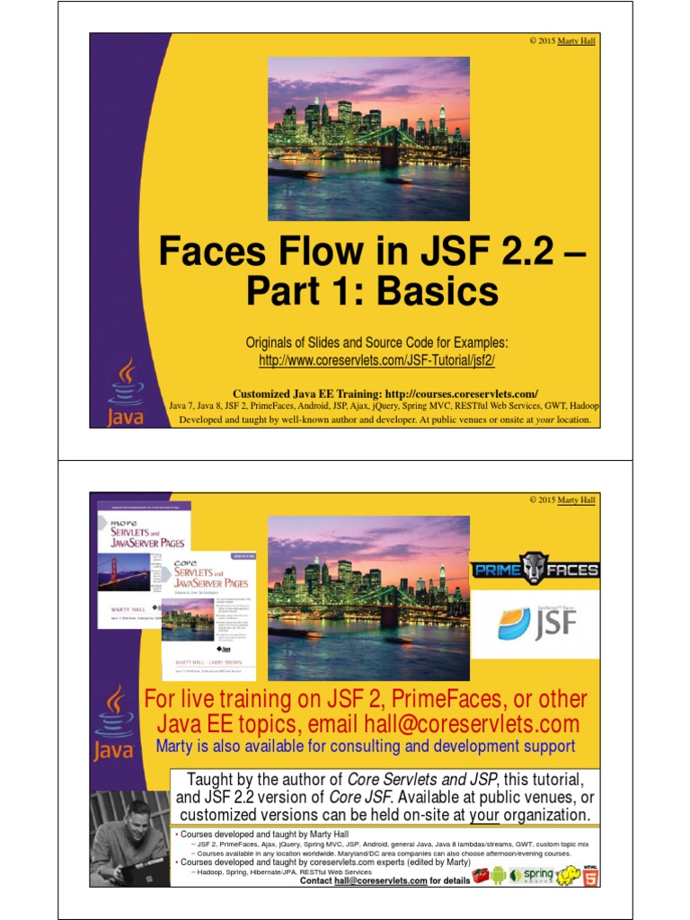 Faces Flow in JSF 2.2 - Part 1: Basics: For Live Training On JSF 2, Primefaces, or Other | PDF ...