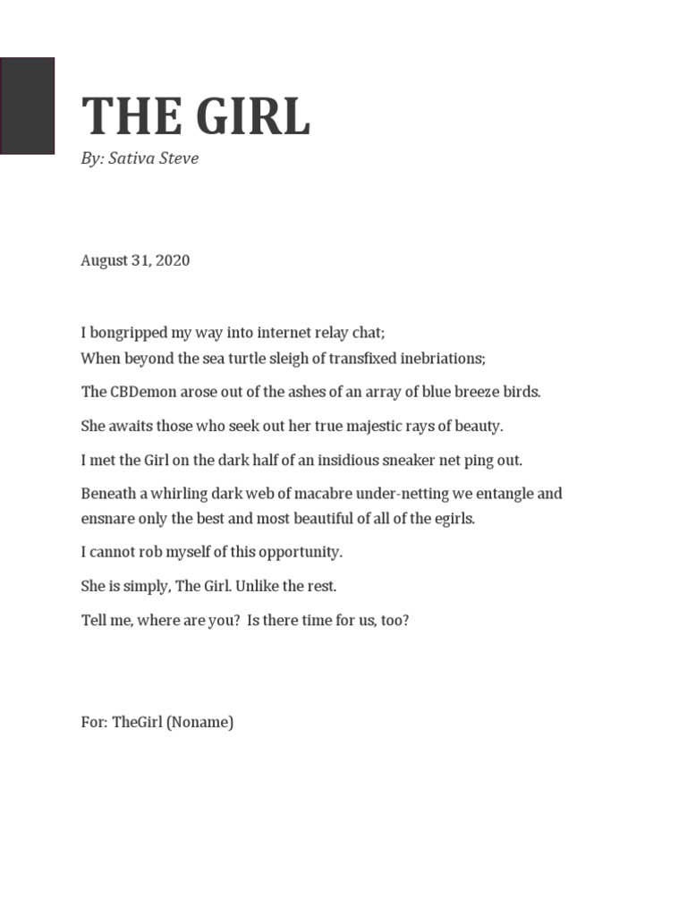 The Girl Poem | PDF