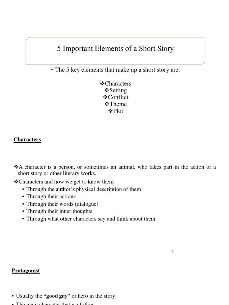 Key Elements of a Short Story | PDF | Plot (Narrative) | Cognitive Science