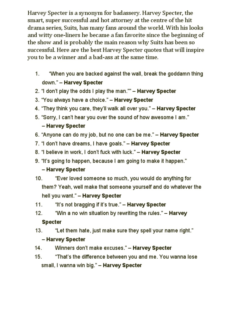 Harvey Quotes | PDF