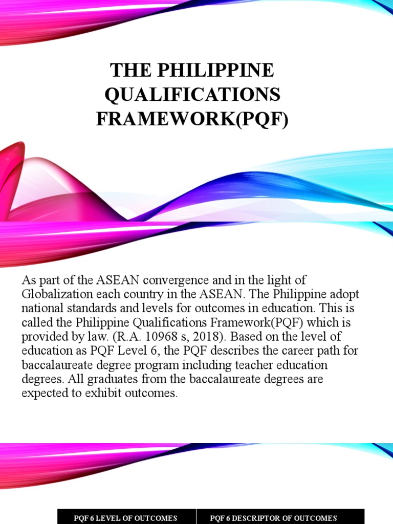 The Philippine Qualifications Framework (PQF) HART | PDF
