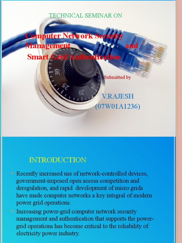 Computer Network Security Management and Smart Grid Authentication ...
