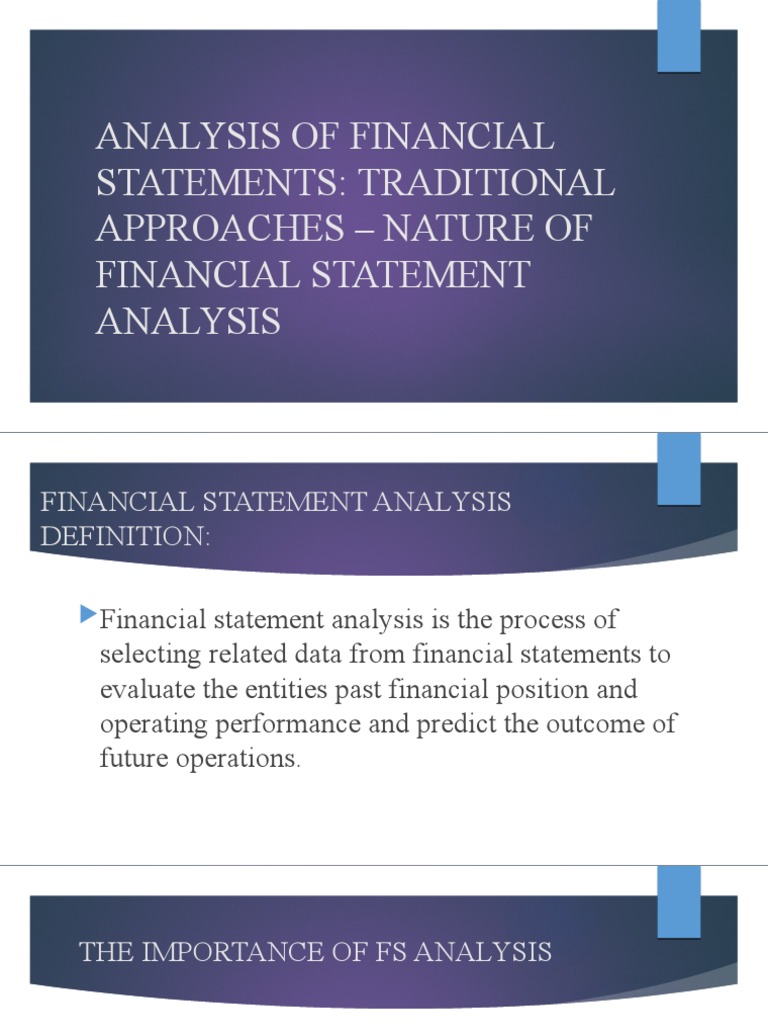 No. 1 FS Analysis | PDF | Financial Statement | Financial Statement ...