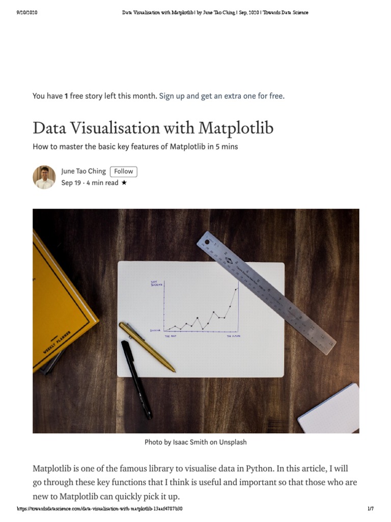 Data Visualisation With Matplotlib By June Tao Ching Sep 2020 Towards Data Science Pdf