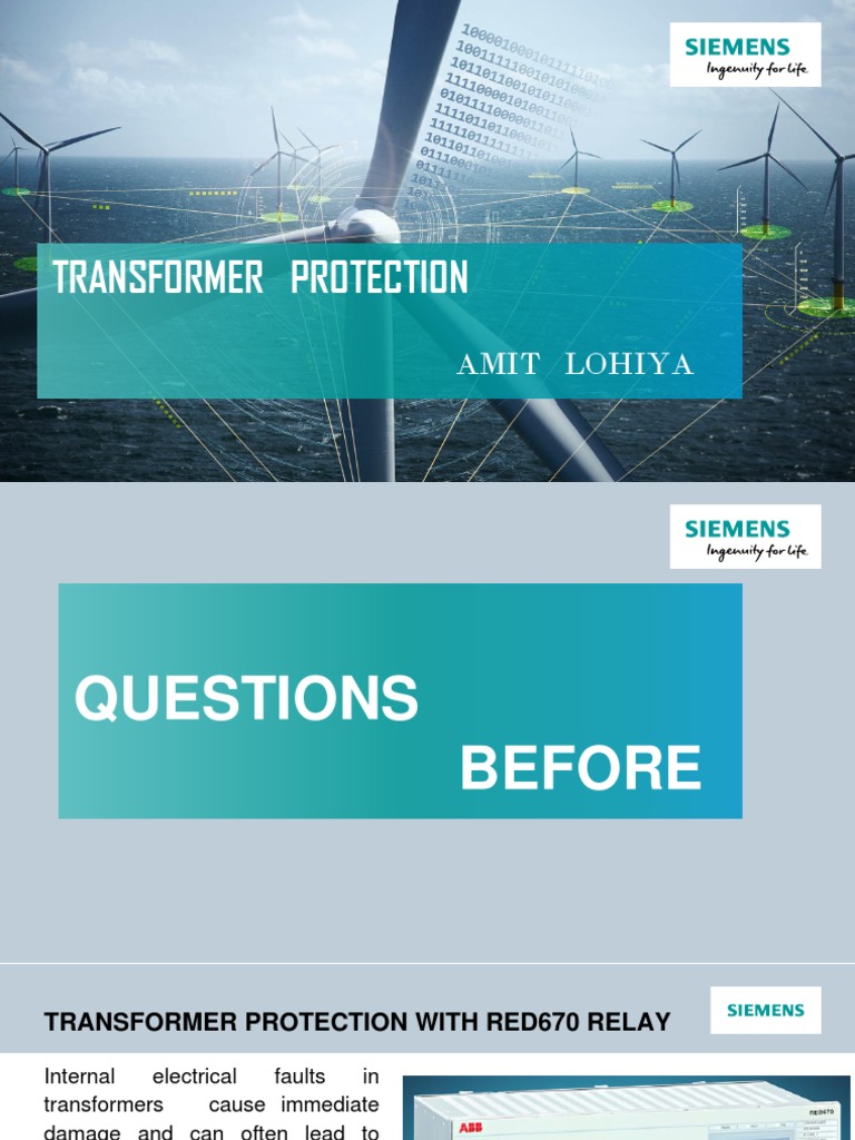 05 Transformer Protection RED670 | PDF | Transformer | Relay