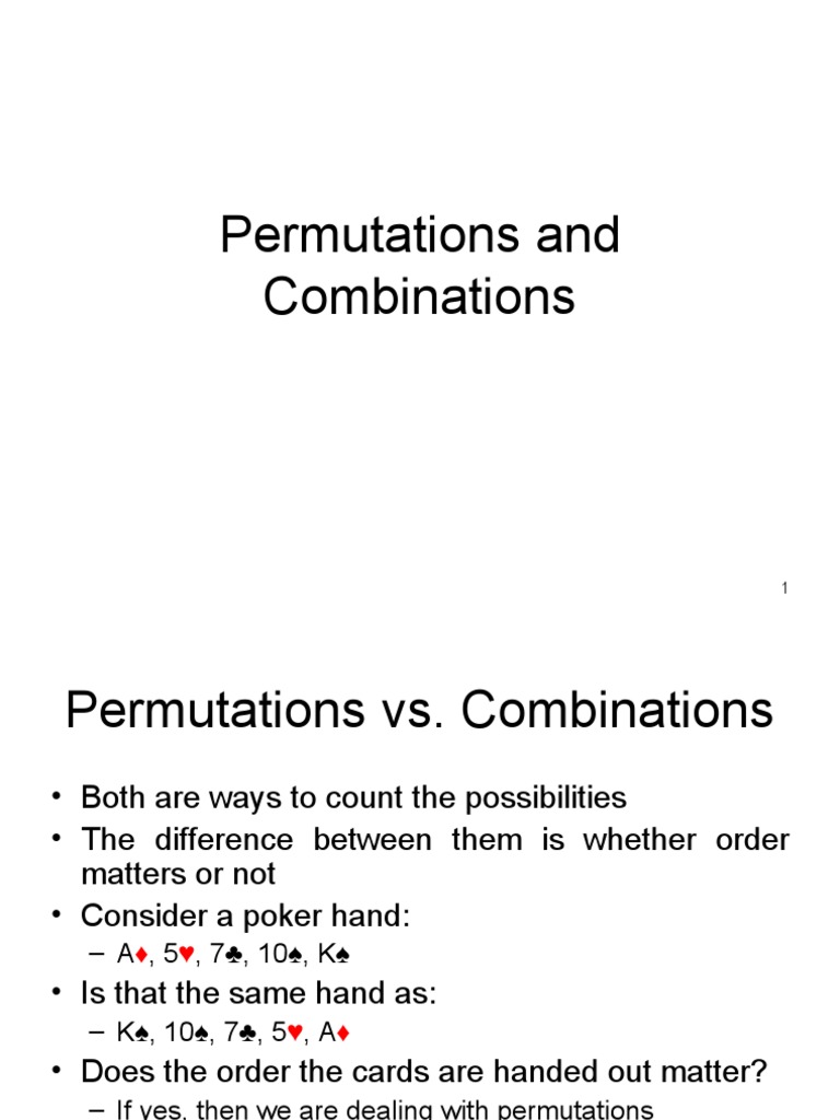 Permutations vs Combinations Explained | PDF | Mathematical Proof ...