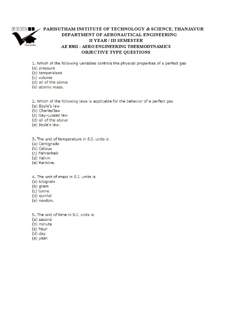 Objective Type Questions - Aetd | PDF