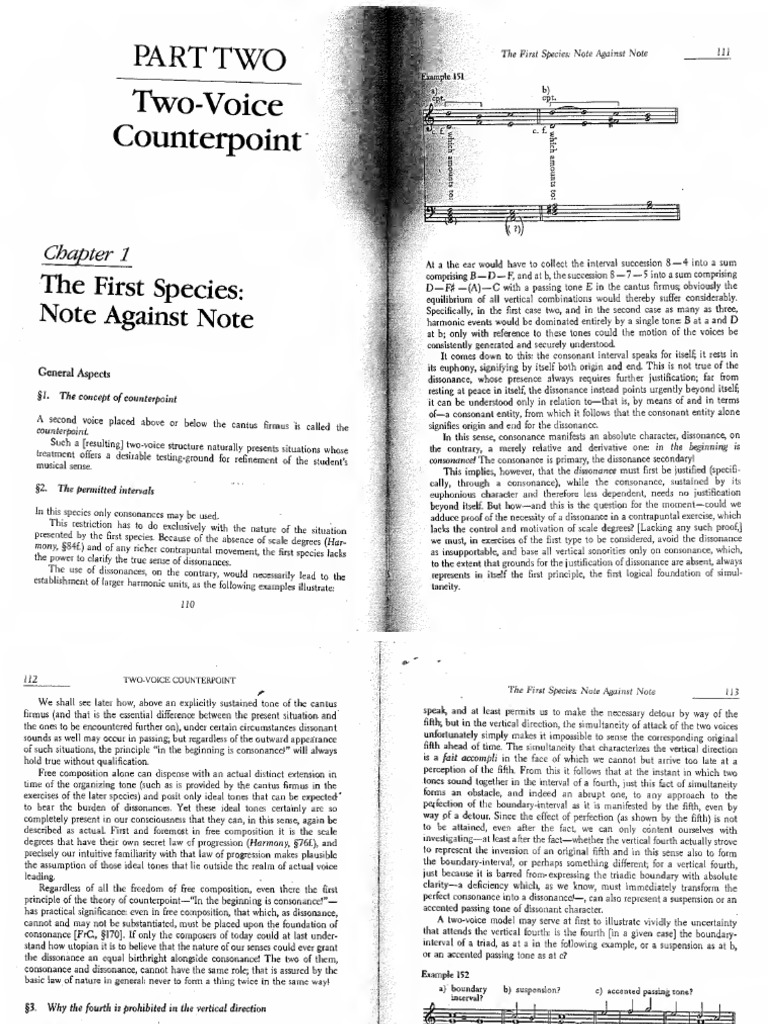 Two-Voice Counterpoint - Text | PDF | Harmony | Interval (Music)