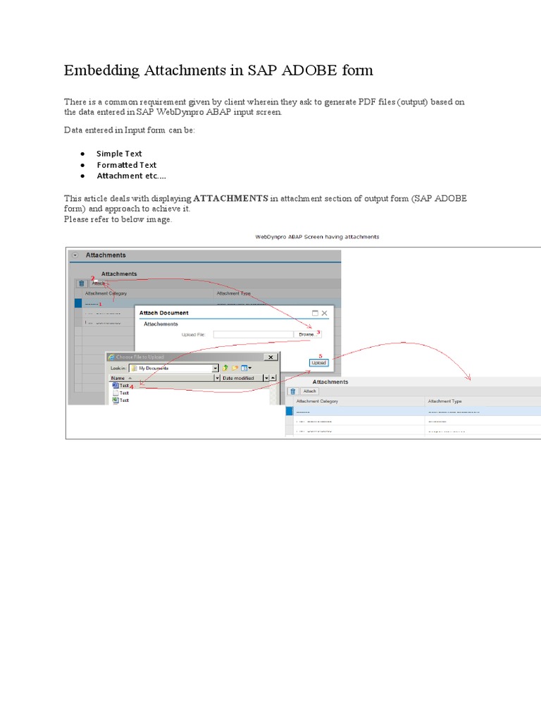 Embedding Attachments in SAP ADOBE Form | PDF | String (Computer Science) | Parameter (Computer ...