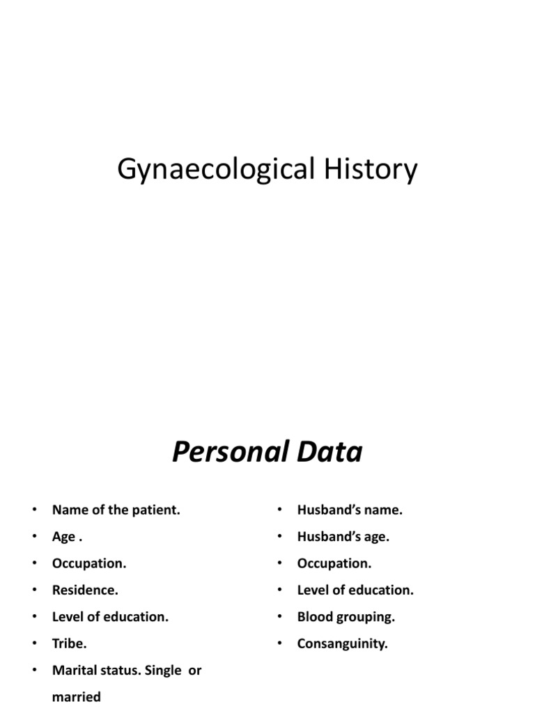 Gynaecological History | PDF | Women's Health | Public Health