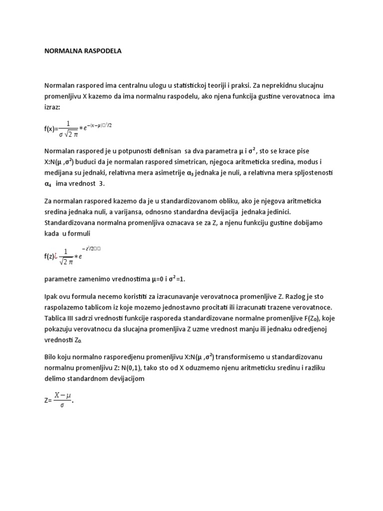 Statistika Normalna I Regresija | PDF