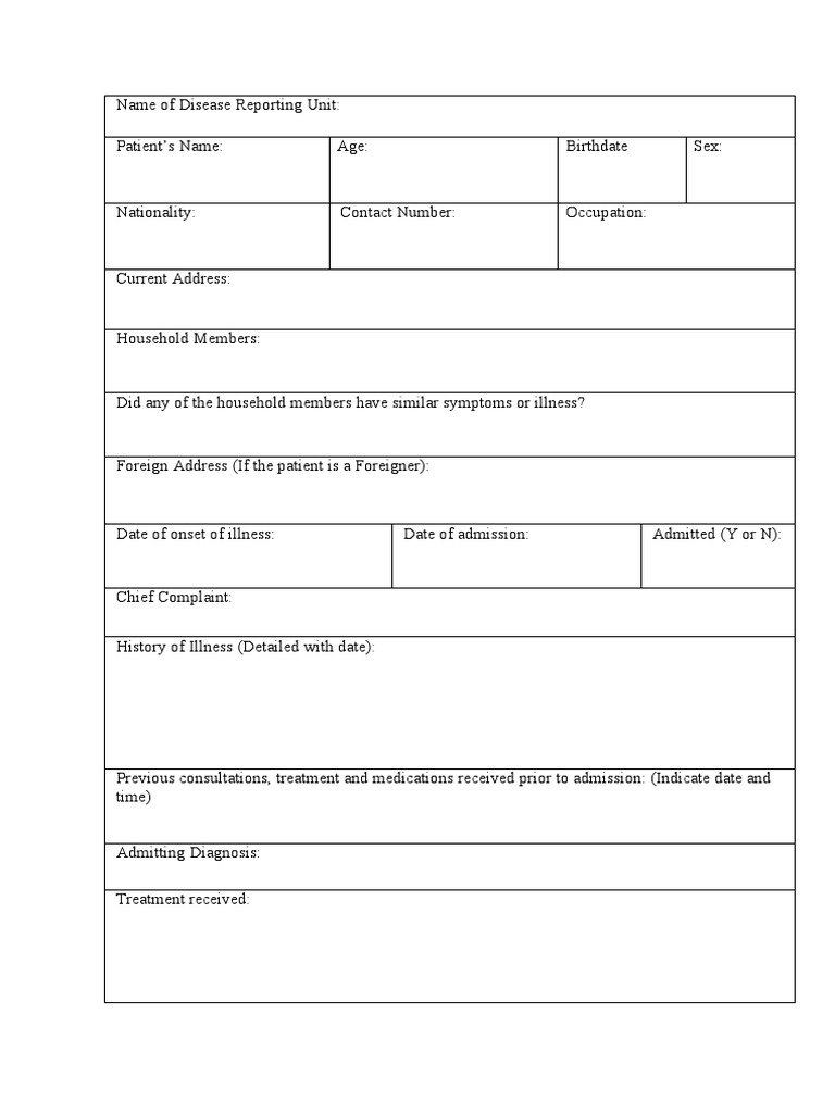 Case Investigation Form | PDF