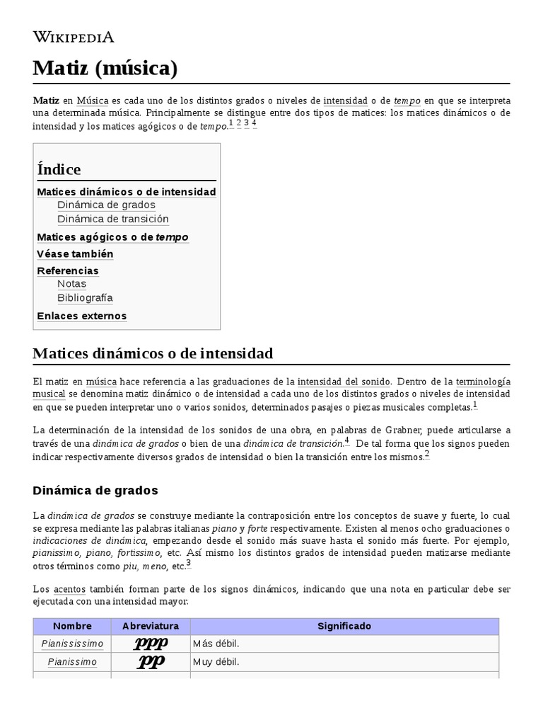 Matiz (Música) | PDF | Teoría musical | Escuchando