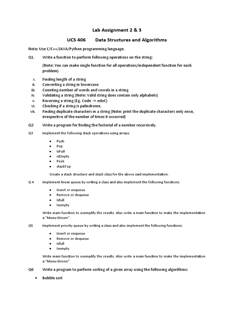 Lab Assignment 2 - 3 | PDF