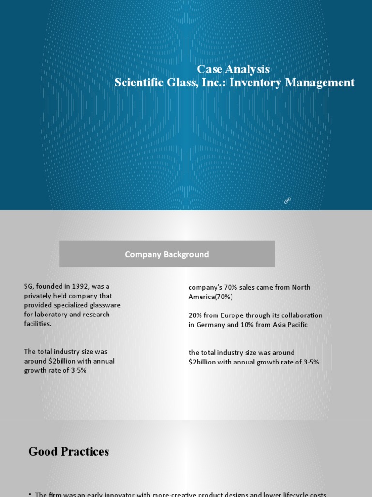 Scientific Glass, Inc. Inventory Management - Case Study 2 | PDF ...