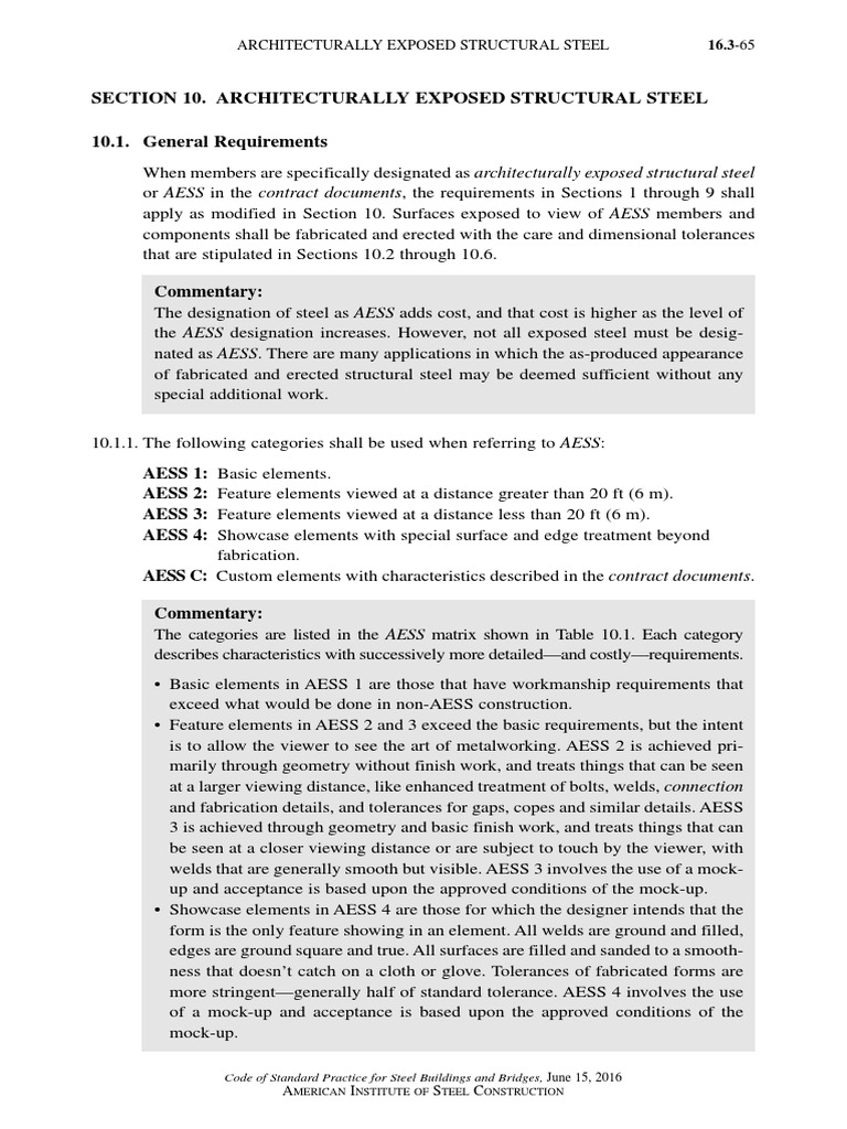 Aess Aisc 1 | PDF | Structural Steel | Welding