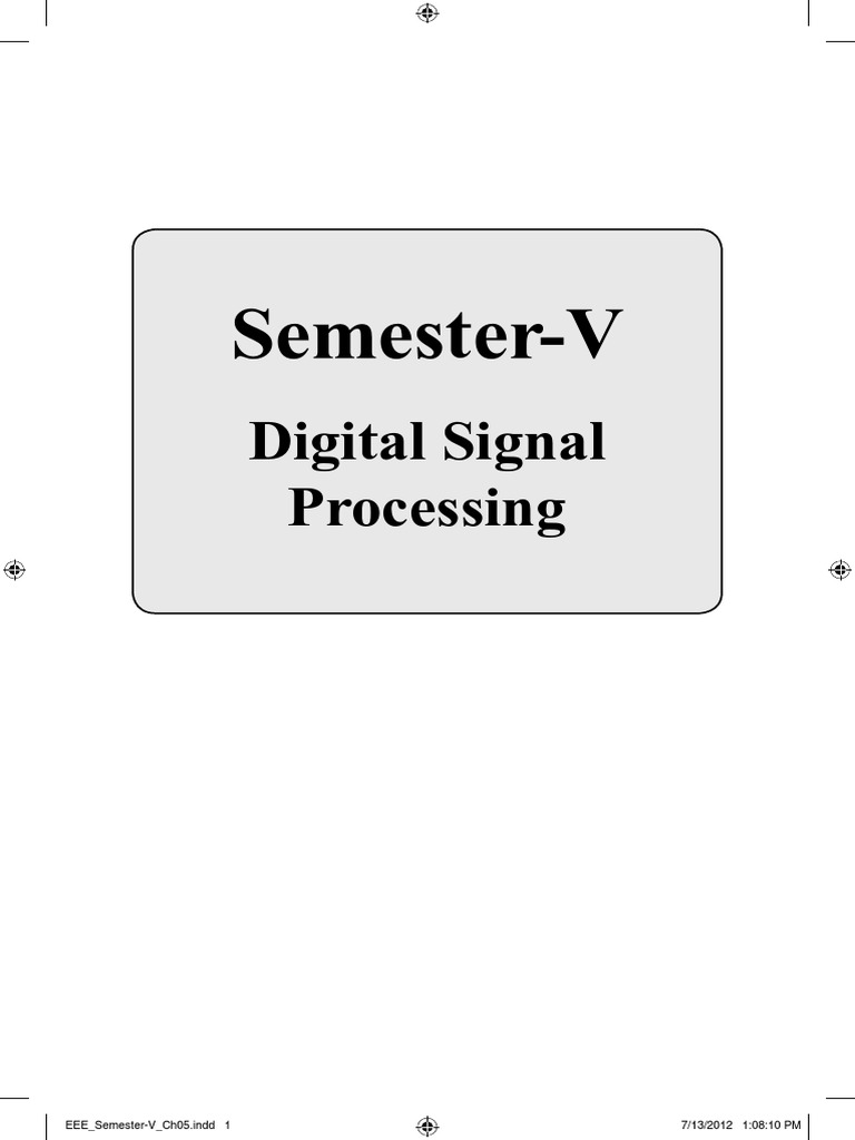 3-Digital Signal Processing | PDF | Discrete Fourier Transform ...