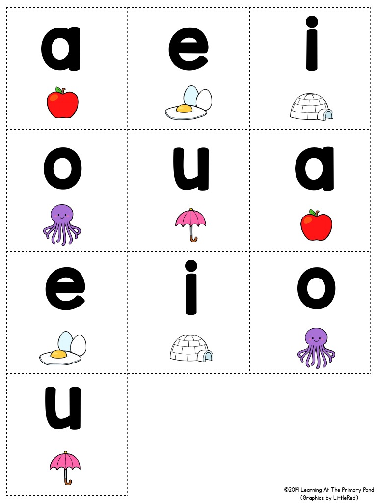 Vowel Practice for Young Learners | PDF