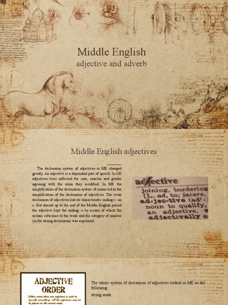 Middle English | PDF | Adjective | Adverb